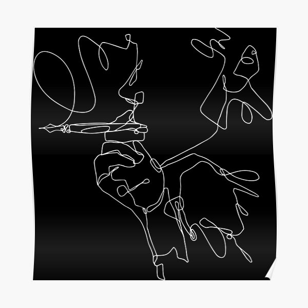 "One Line Minimalist Art, Single Continues Line Minimal Drawing of Ink ...