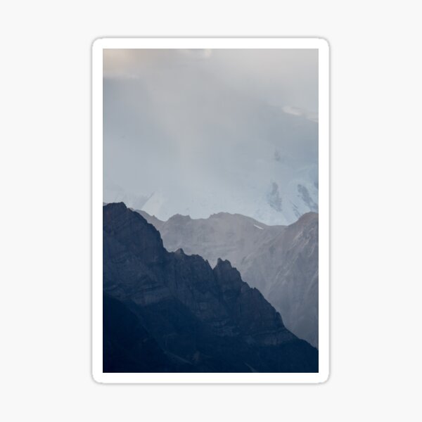 "Snow Mountain Poster " Sticker by PosterOcean | Redbubble