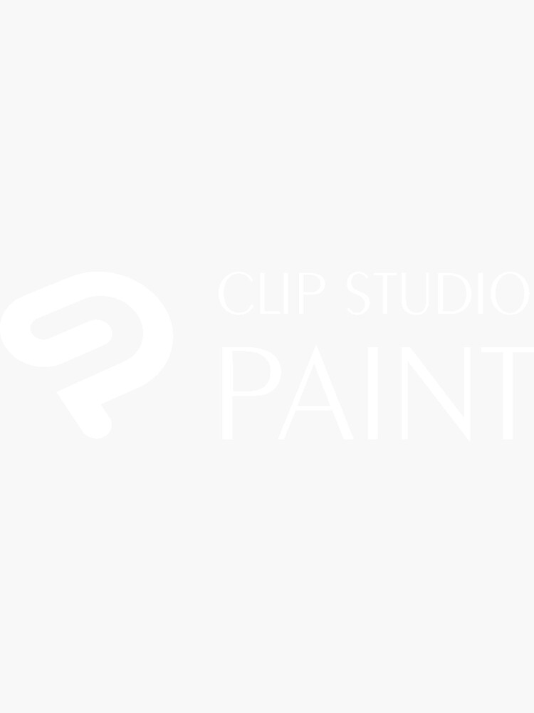 "Clip Studio Paint Logo Long White" Sticker by suugaarglaass | Redbubble