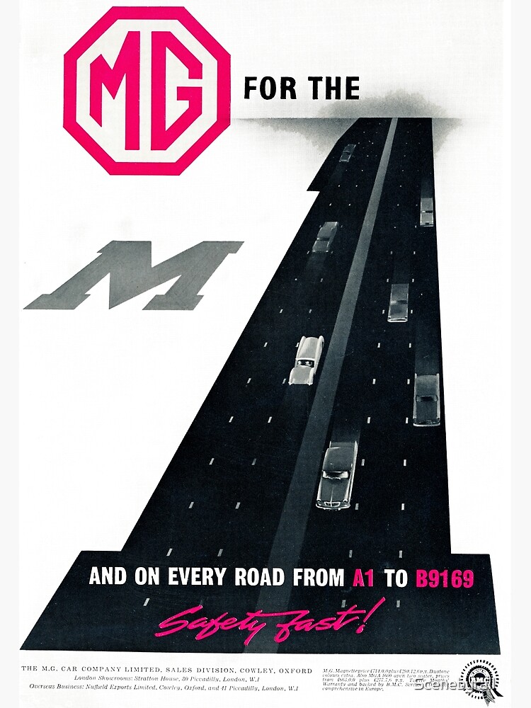 "Vintage MG cars advert, 1960" Poster for Sale by Scenebyrail | Redbubble