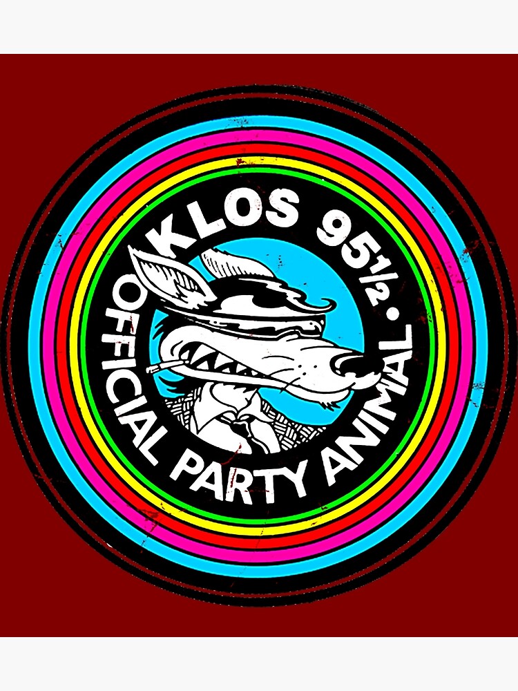 "KLOS LA Party Animal / Defunct 80s Radio Station Logo " Art Print by ...