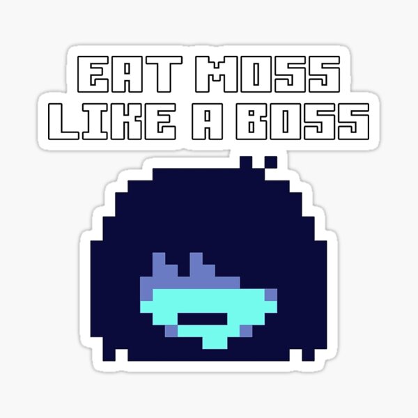 "Eat moss like a boss poster vintage" Sticker by Carvalho4780 | Redbubble