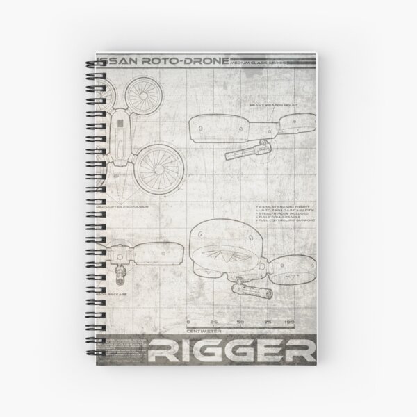 "Shadowrun - Rigger Shirt (Version 2)" Spiral Notebook for Sale by ...