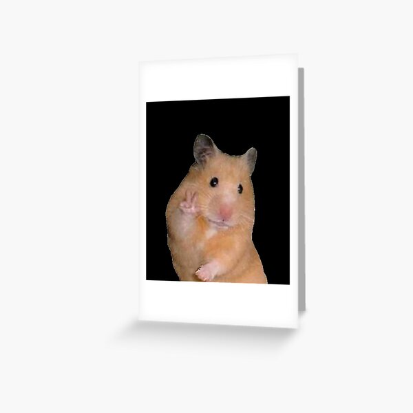 "Peace Sign Hamster Meme" Greeting Card by Aidallnnon | Redbubble