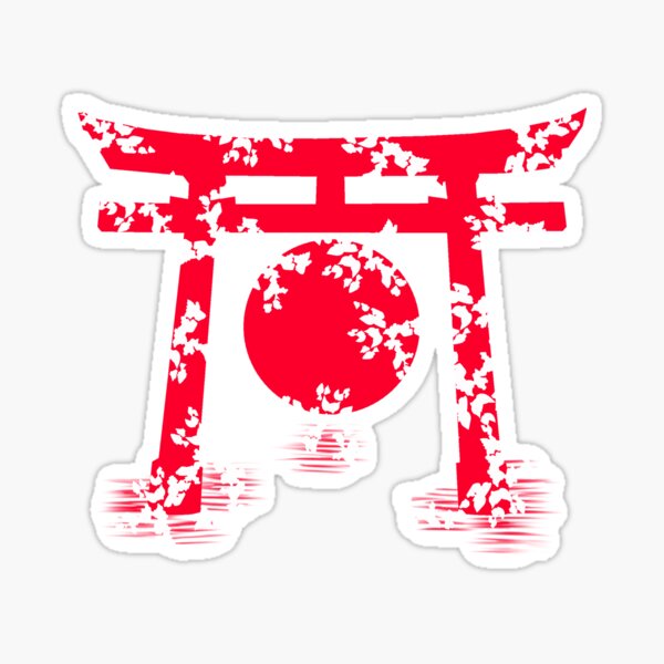 "Japanese Gate - Japanese Torii Gate Red" Sticker for Sale by ...