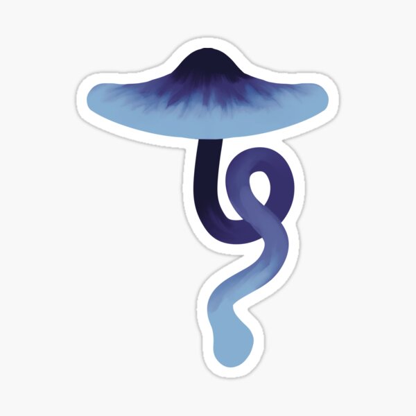 "Weird blue Mushroom" Sticker by Pearlistic | Redbubble