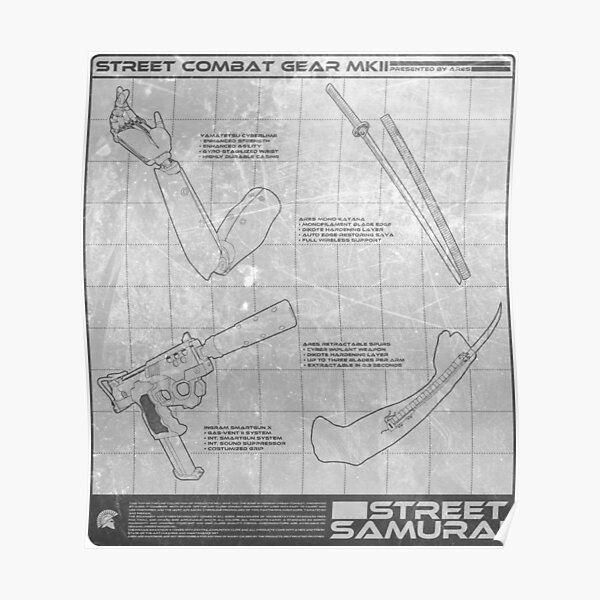 "Shadowrun - Street Samurai Shirt (Version 2)" Poster by TimMcDaunting ...