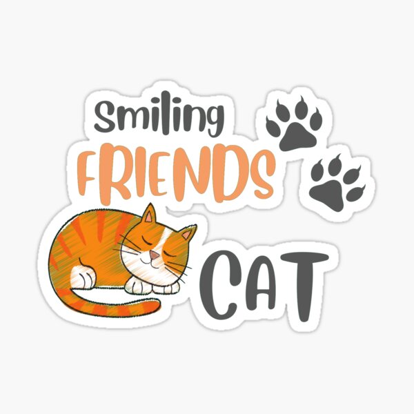 "smiling friends cat" Sticker for Sale by FiansouShop | Redbubble