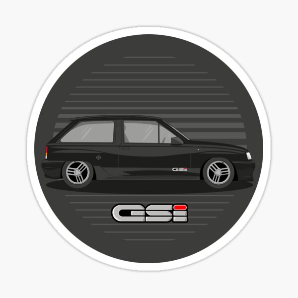 "Vauxhall Nova GSI Car Print Round - Sticker Photograph - Art work ...