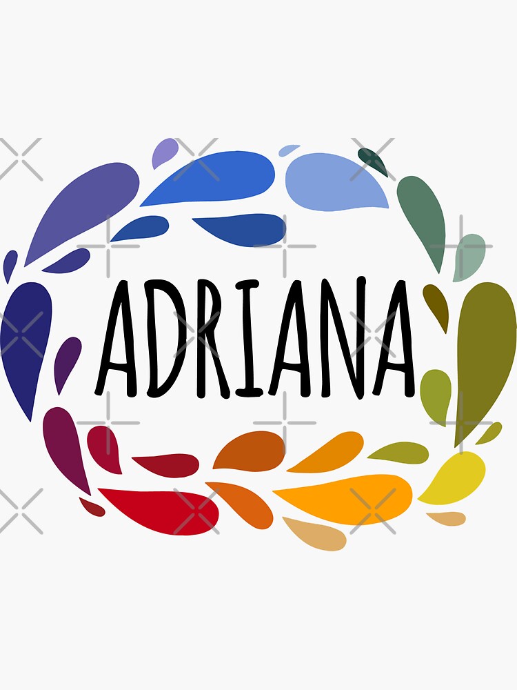 "Adriana Name Cute Colorful Gift Named Adriana" Sticker for Sale by ...