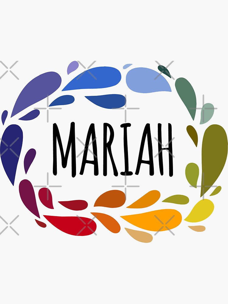 "Mariah Name Cute Colorful Gift Named Mariah" Sticker by kindxinn ...