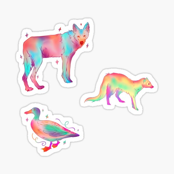 "Grumpy Spirit Animals Stickers II (3 In 1)" Sticker for Sale by ...