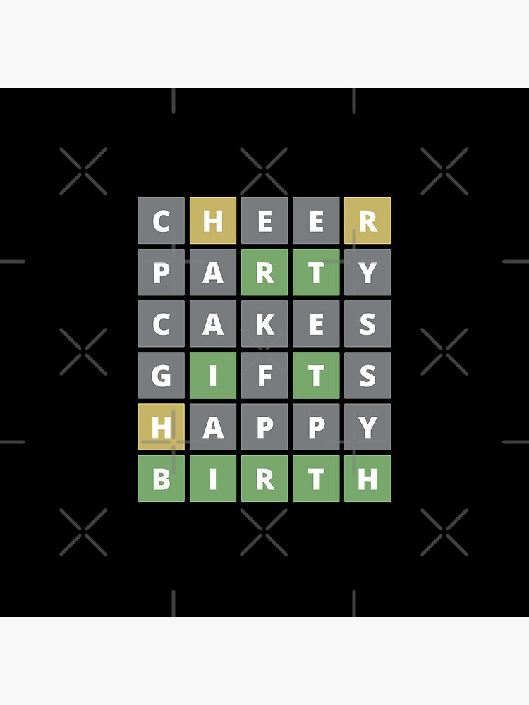 Chapa for Sale con la obra «Edición de cumpleaños del juego Wordle ...