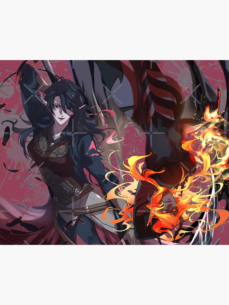 "Nat19: Queens of Shadow and Hell, Hathoyura and Fierna" Sticker for ...