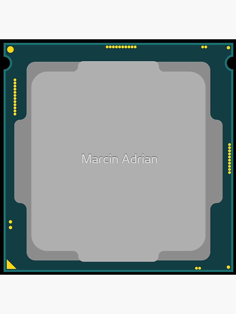 Lámina artística «cpu procesador intel core chip hardware para computadora pc placa base ...