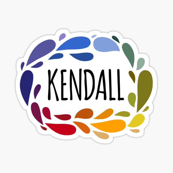 "Kendall Name Cute Colorful Gift Named Kendall" Sticker for Sale by ...