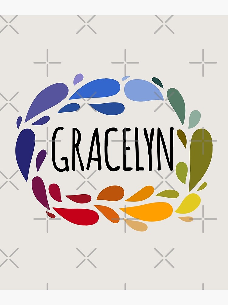 "Gracelyn Name Cute Colorful Gift Named Gracelyn" Poster for Sale by ...