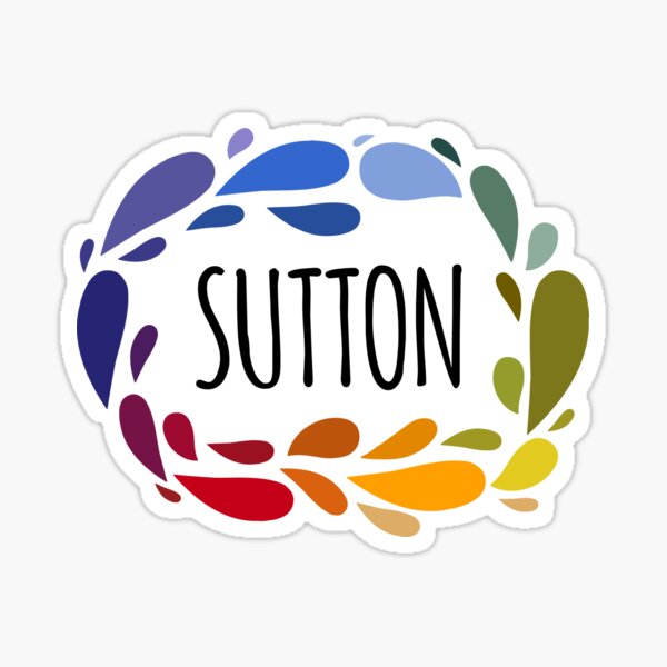 "Sutton Name Cute Colorful Gift Named Sutton" Sticker by kindxinn ...