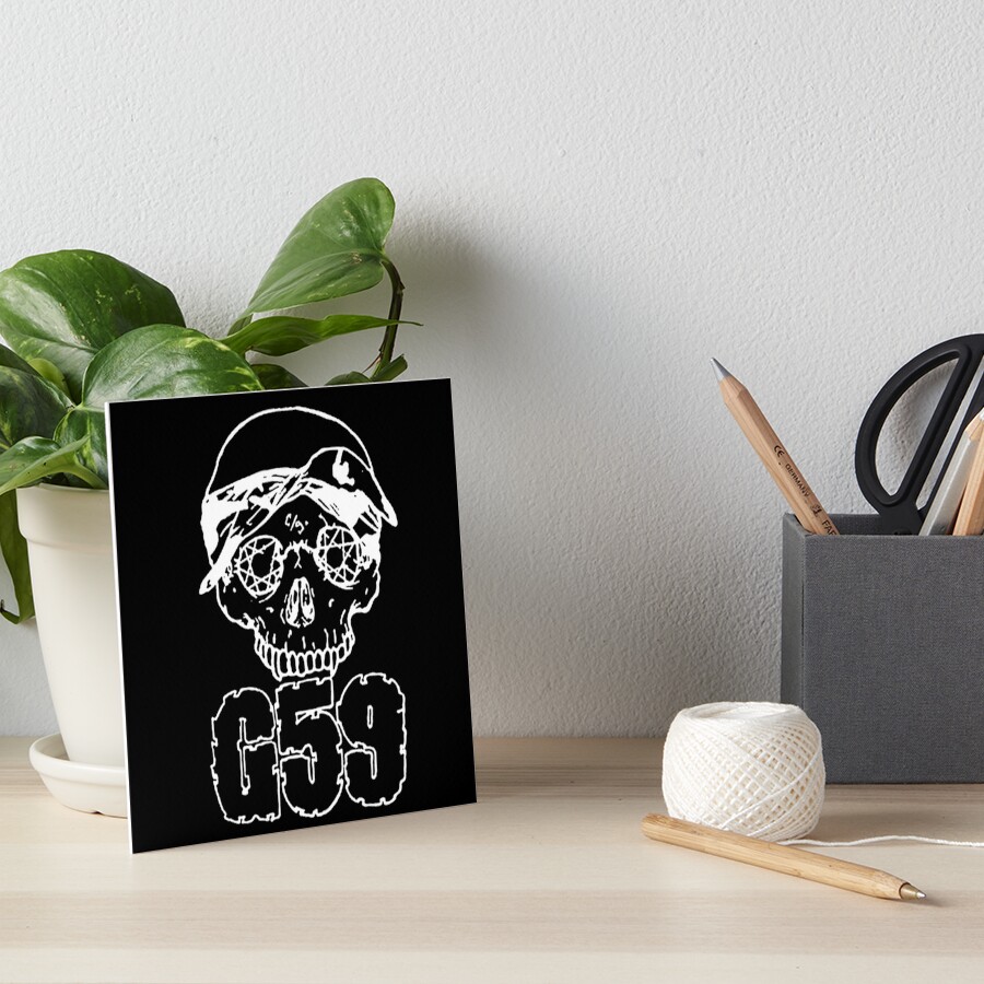 "G59 Skull Logo" Art Board Print by Leekate | Redbubble