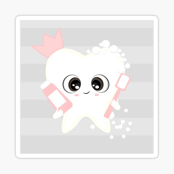 "cartoon cute little tooth" Sticker for Sale by guzal27 | Redbubble