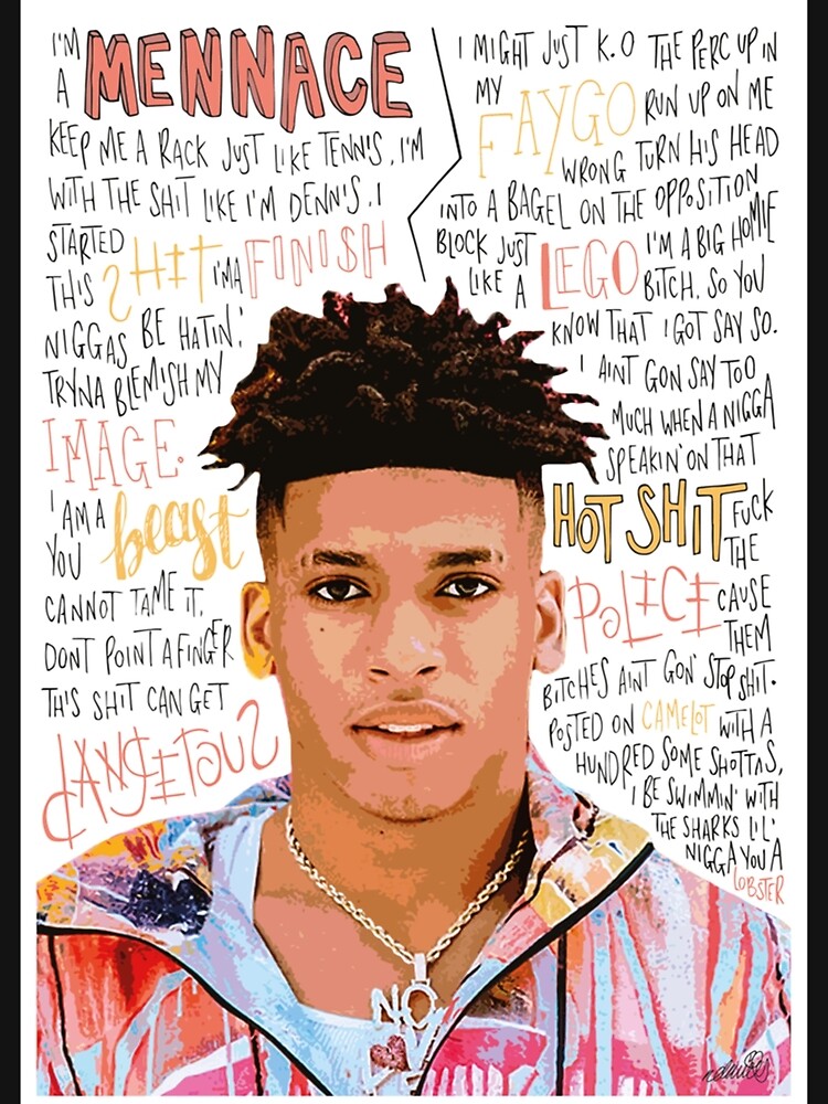 "NLE Choppa Fan Art" Art Print for Sale by moriartygotani | Redbubble