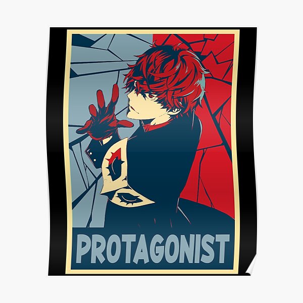 "Protagonist anime game series" Poster for Sale by Giovanna2850 | Redbubble