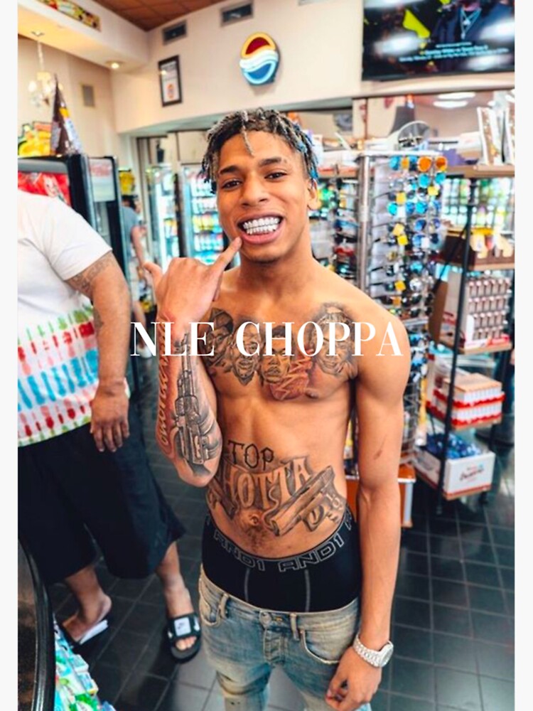 "NLE Choppa Fan Art" Sticker for Sale by moriartygotani | Redbubble