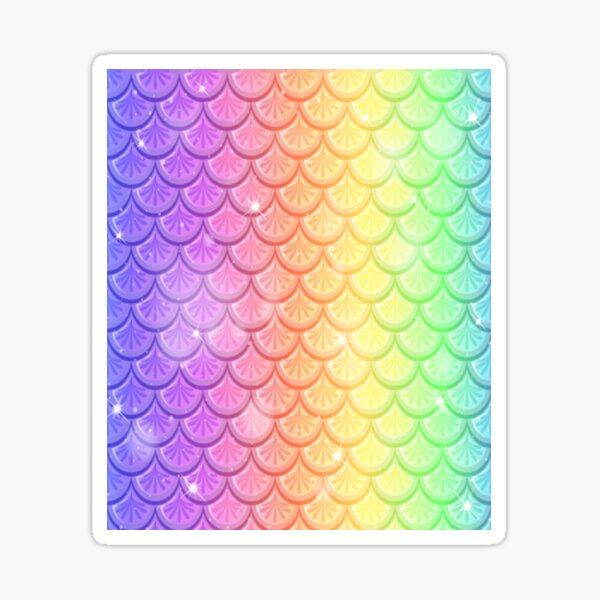 "Rainbow fish scale seamless pattern background T-Shirt" Sticker by ...