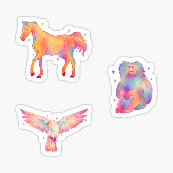 "Grumpy Spirit Animals Stickers IV (3 In 1)" Sticker for Sale by ...