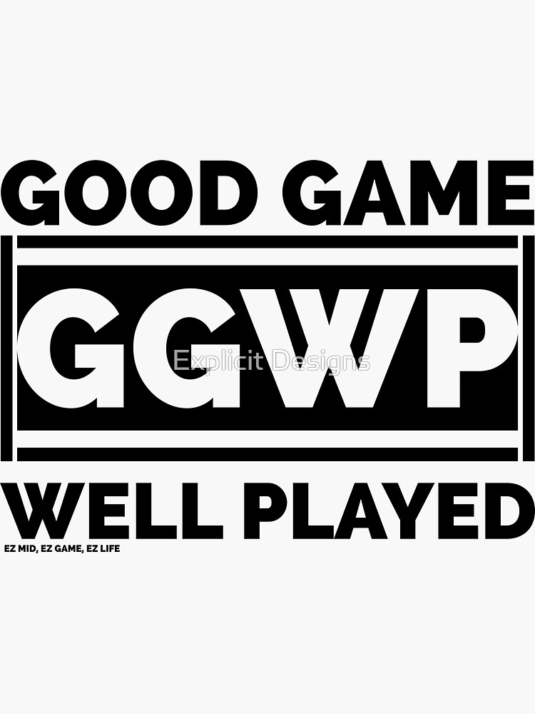 "GGWP - Light" Sticker for Sale by cybervengeance | Redbubble