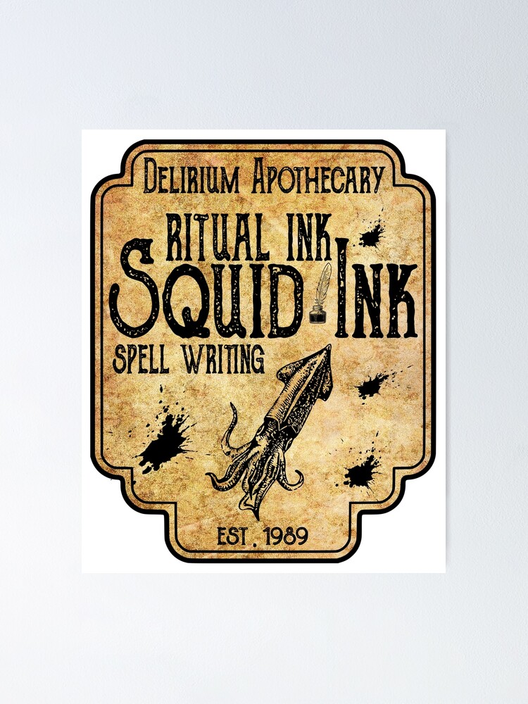 "Squid Ink label" Poster by Freaky-Frenk | Redbubble