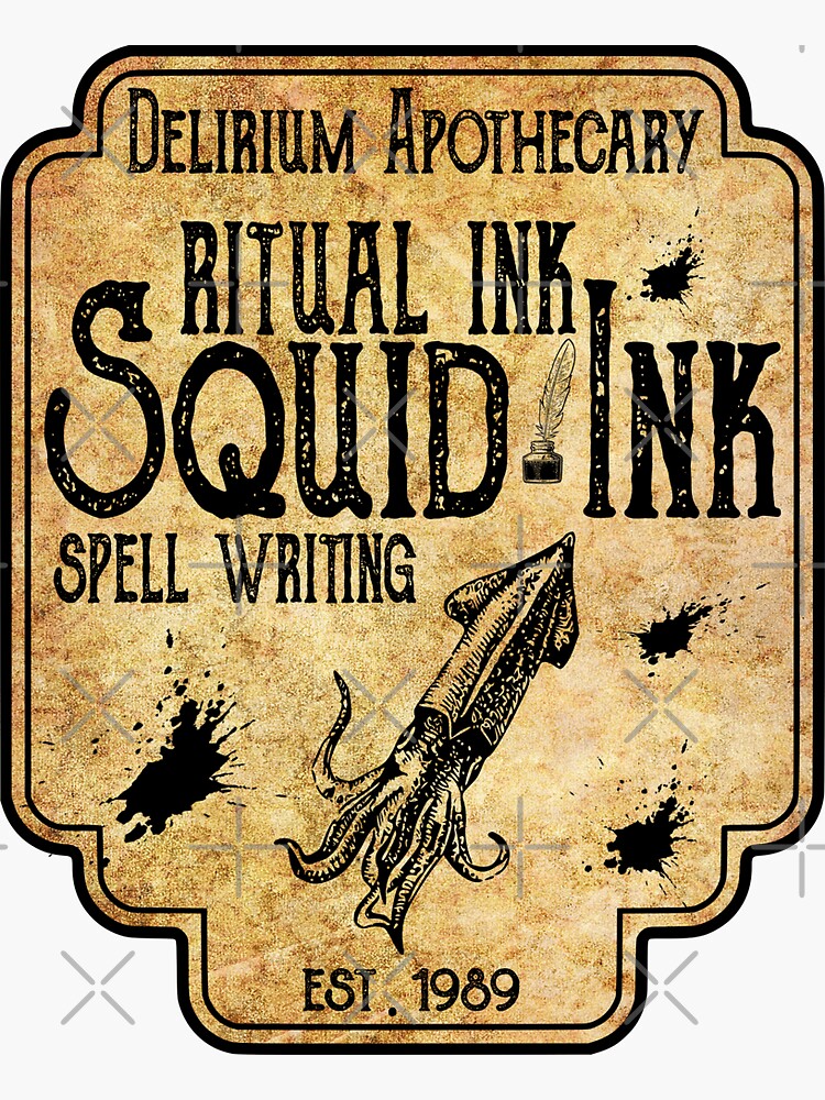 "Squid Ink label" Sticker for Sale by Freaky-Frenk | Redbubble