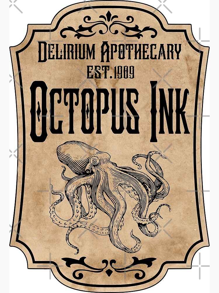 "Octopus Ink potion label" Poster by Freaky-Frenk | Redbubble