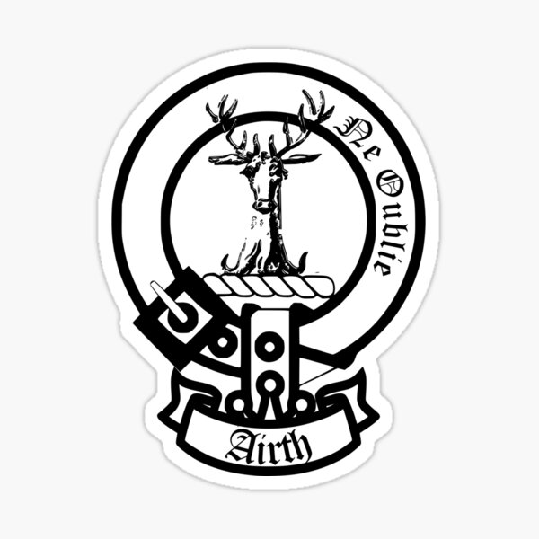 "Airth Scottish Clan Surname crest" Sticker for Sale by ljrigby | Redbubble