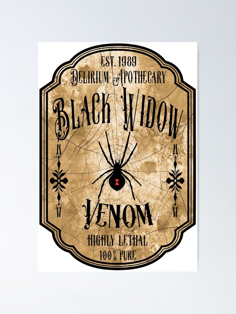 "Black Widow Venom label" Poster for Sale by Freaky-Frenk | Redbubble