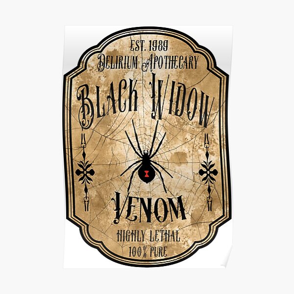 "Black Widow Venom label" Poster by Freaky-Frenk | Redbubble