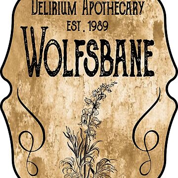 "Wolfsbane potion label" Sticker for Sale by Freaky-Frenk | Redbubble