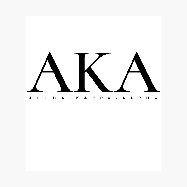 "ALPHA KAPPA ALPHA, GREEK LETTERS, SORORITY" Photographic Print by ...