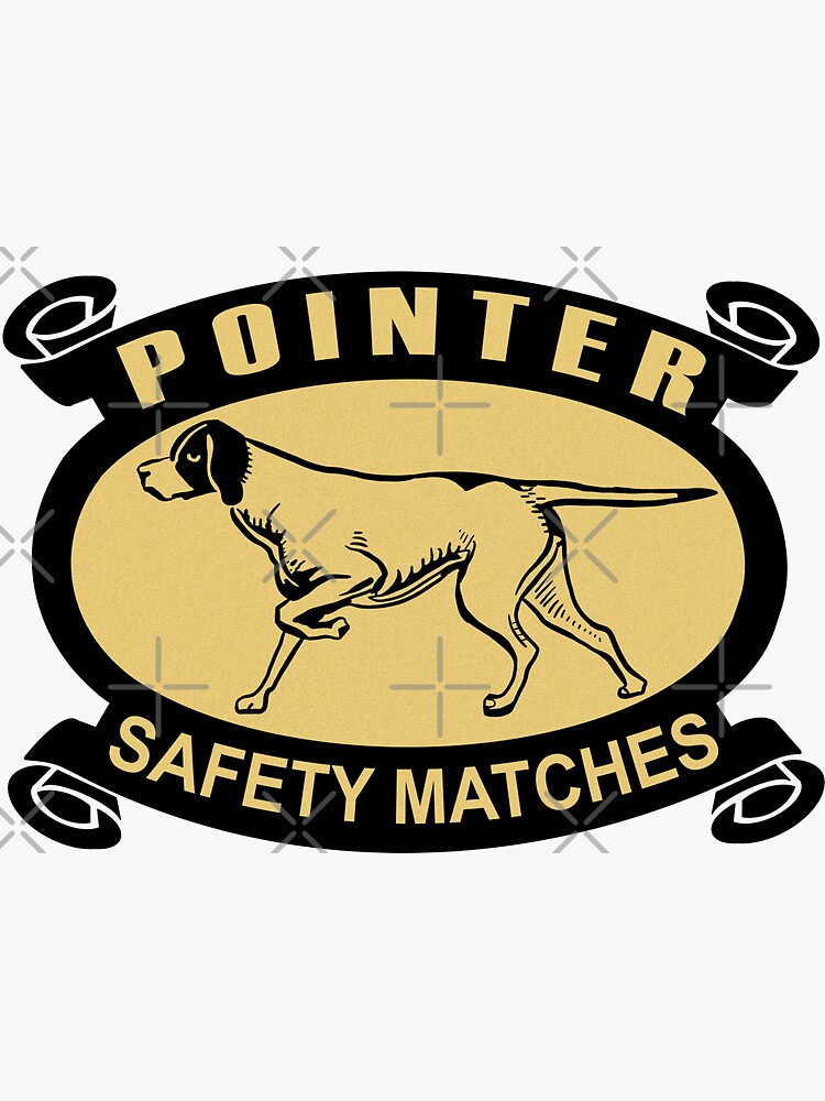 "The Pointer Vintage Safety Match" Sticker for Sale by rogue-design ...