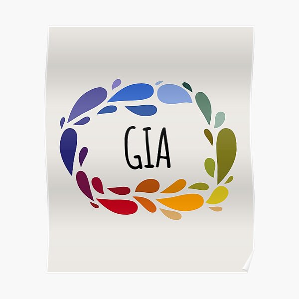 "Gia Name Cute Colorful Gift Named Gia" Poster for Sale by kindxinn ...