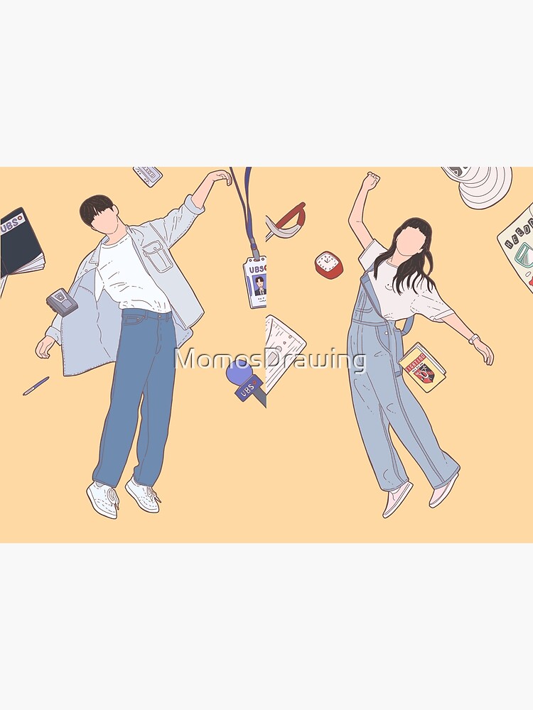 "25, 21 - Na Hee Do and Baek Yi Jin" Poster for Sale by MomosDrawing ...