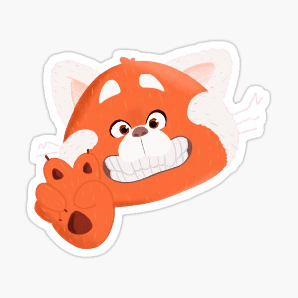 "Turning Red Cute Panda - 2022" Sticker for Sale by Funny-Quote | Redbubble