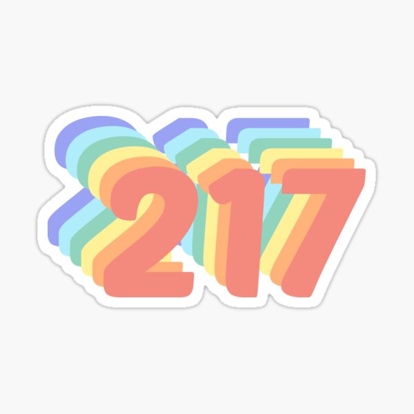 "217 area code zip code location rainbow" Sticker by WA-KA-NE | Redbubble