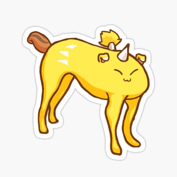 "Standard Beast Axie yellow" Sticker by Smol-1 | Redbubble