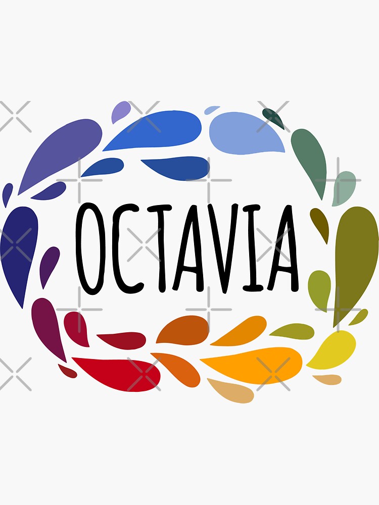 "Octavia Name Cute Colorful Gift Named Octavia" Sticker for Sale by ...