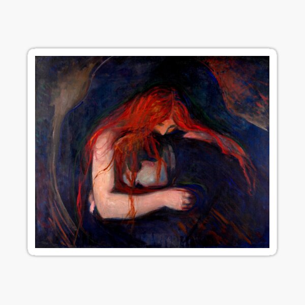 " Vampire Edvard Munch 1895" Sticker by DejaVuTimeline | Redbubble