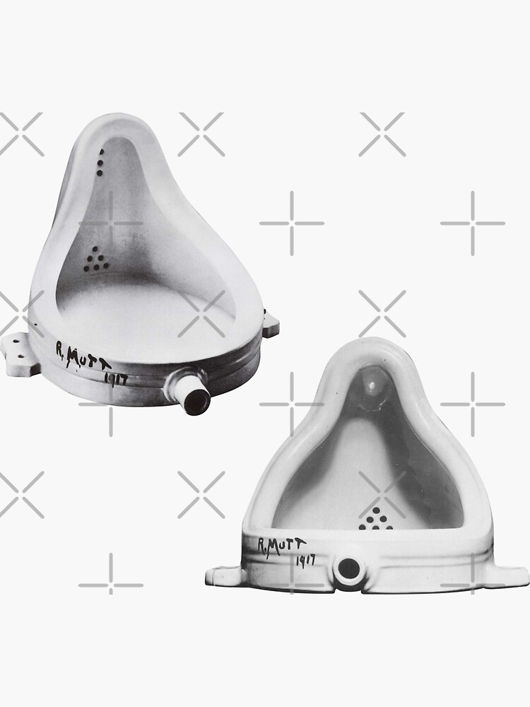 "Art History Duchamp Fountain R Mutt 1917" Sticker by Fernanozelart ...