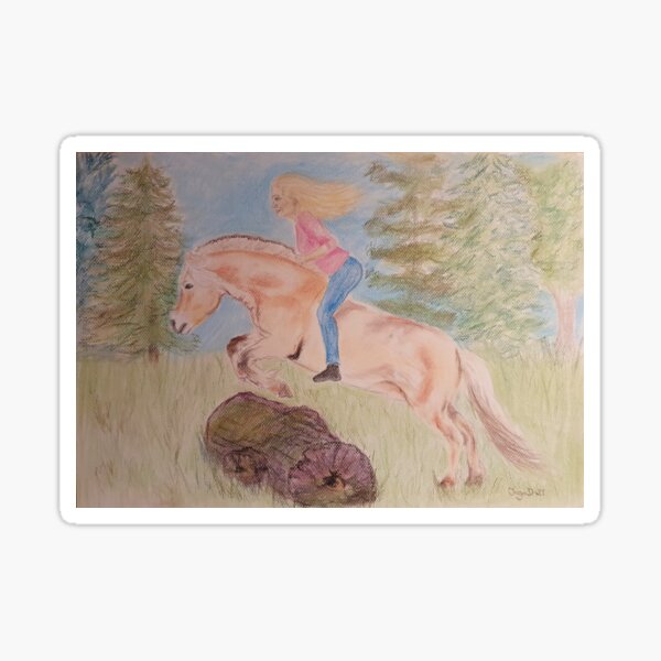 "Riding" Sticker by Kunstner74 | Redbubble