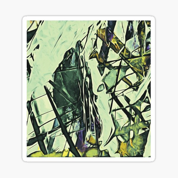 "Bedlam | Digital Abstract Art" Sticker by artbypass | Redbubble