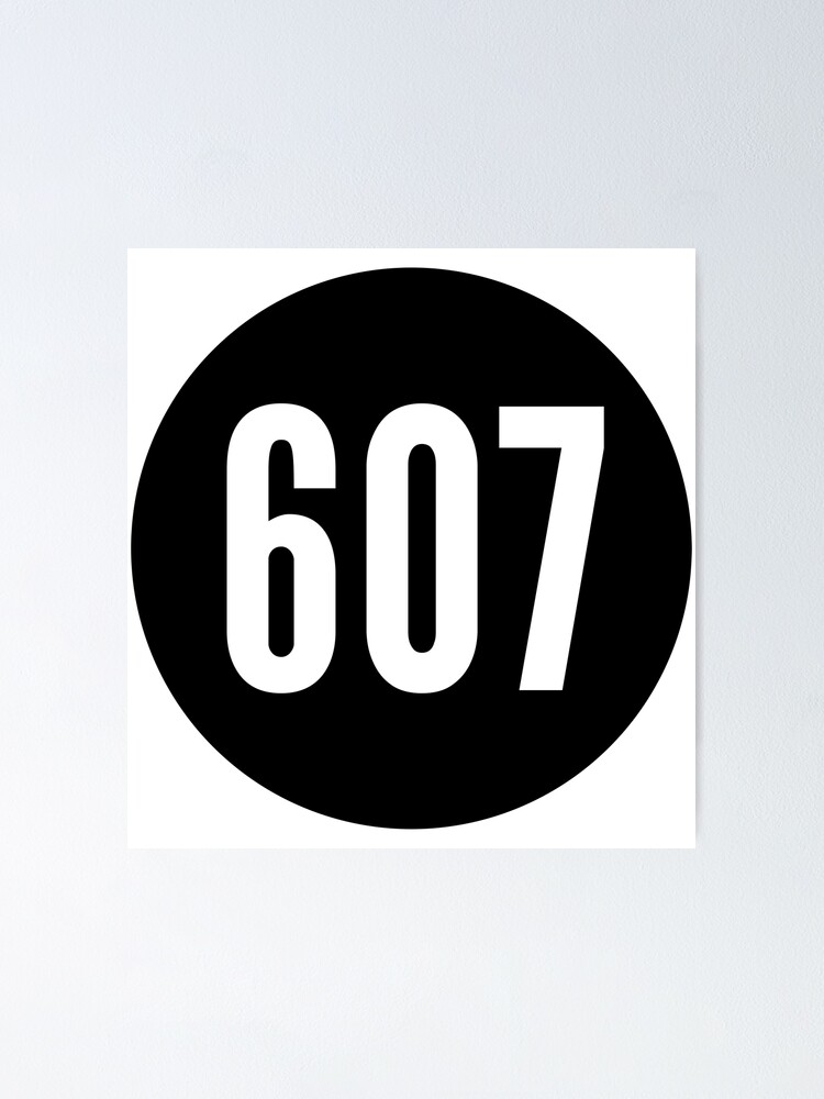 Póster «607 código de área código postal ubicación en blanco y negro ...